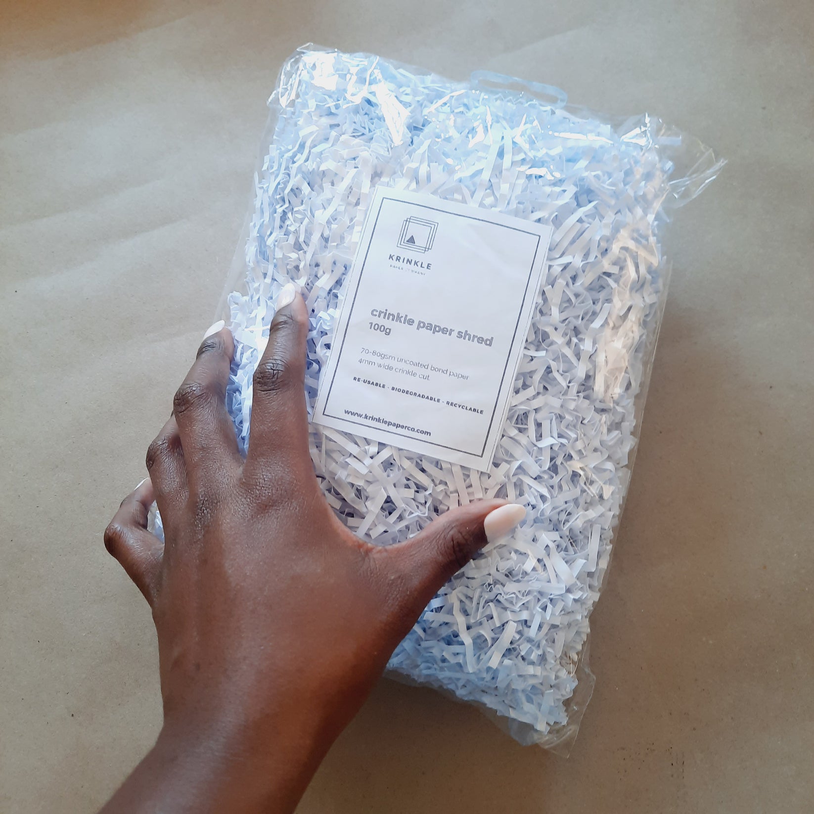White Crinkle Shred Paper – Krinkle Paper Co